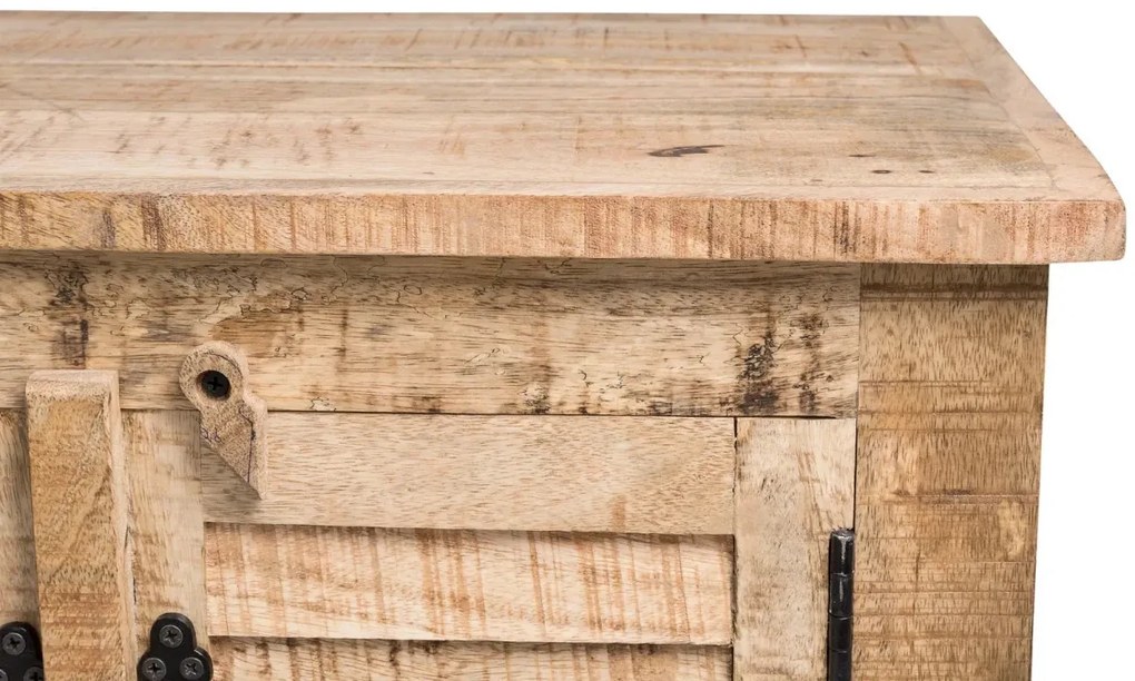 furniture-nabytek.cz - Masivní lavice Carino z mangového dřeva, lakovaná, přírodní barva