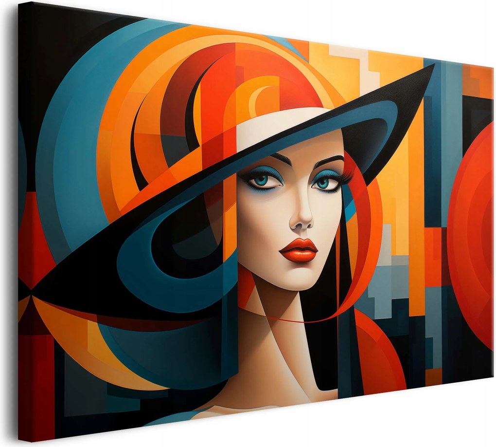 Obrazy na plátně obraz na zeď ženský portrét styl art deco 80x120 cm