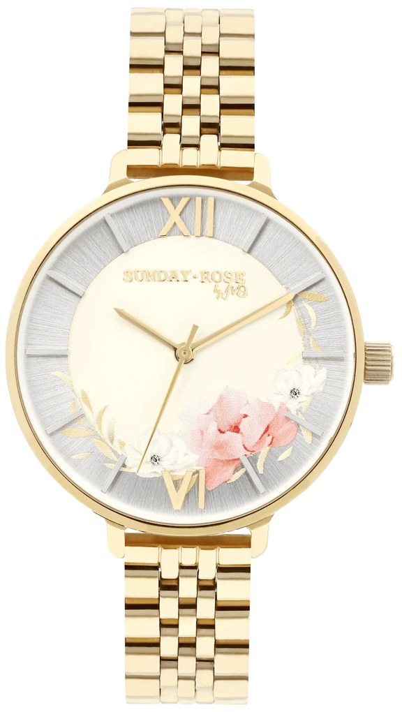 Dámské luxusní designové hodinky SUNDAY ROSE Spirit TEA ROSE SUN-S14