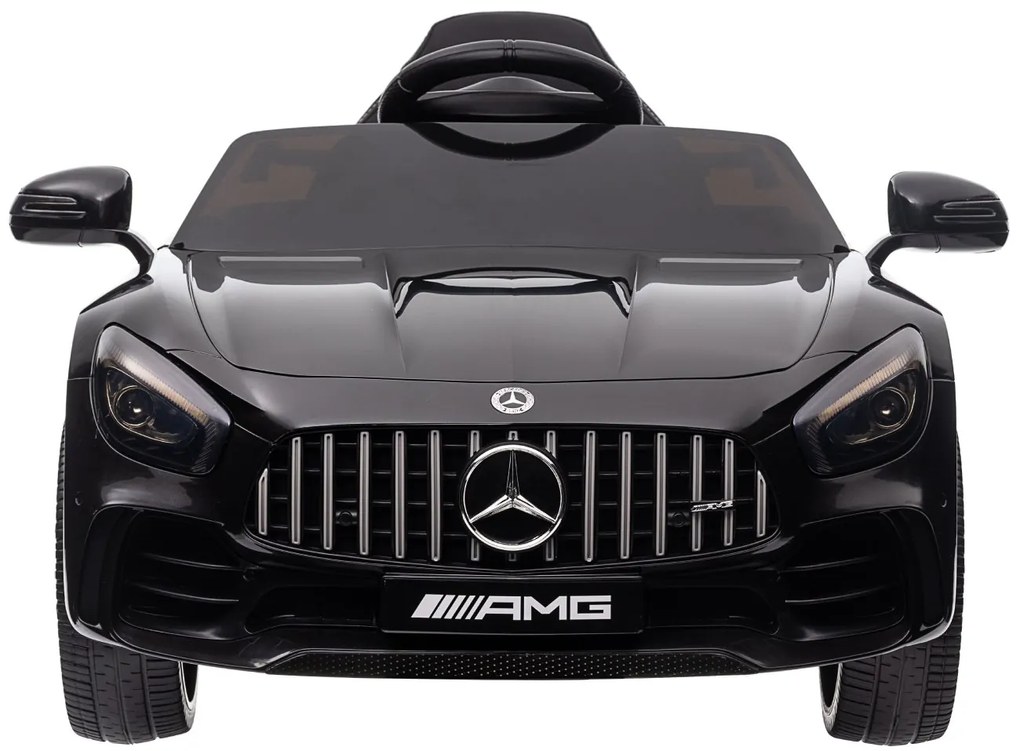 Dětské elektrické autíčko s dálkovým ovládáním BestBerg BBCC-10B – Mercedes-Benz AMG GT R / nosnost 25 kg / Li-Ion baterie / černá