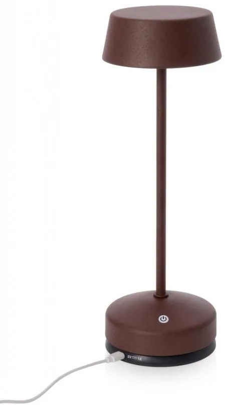 BIZZOTTO Zahradní stolní LED lampa ESPRIT 33 cm hnědá
