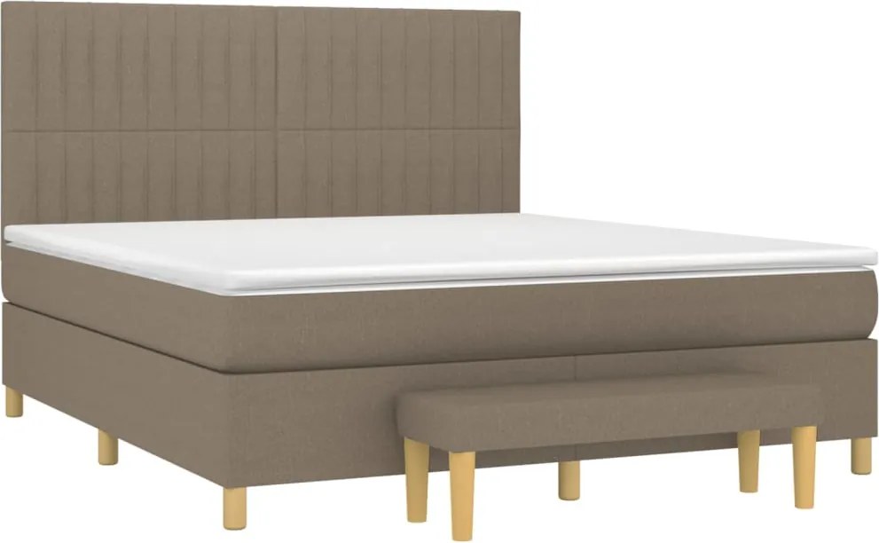 Box spring postel s matrací taupe 180x200 cm textil 3137337
