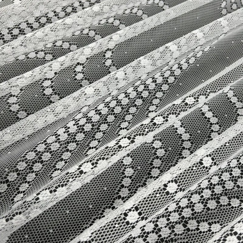 Vitrážová žakárová záclona 4314 - výška 40,60,90 cm , metráž