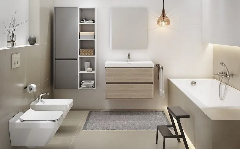 Cersanit - Crea skříňka pod umyvadlo na desku 100cm, dub, S924-011