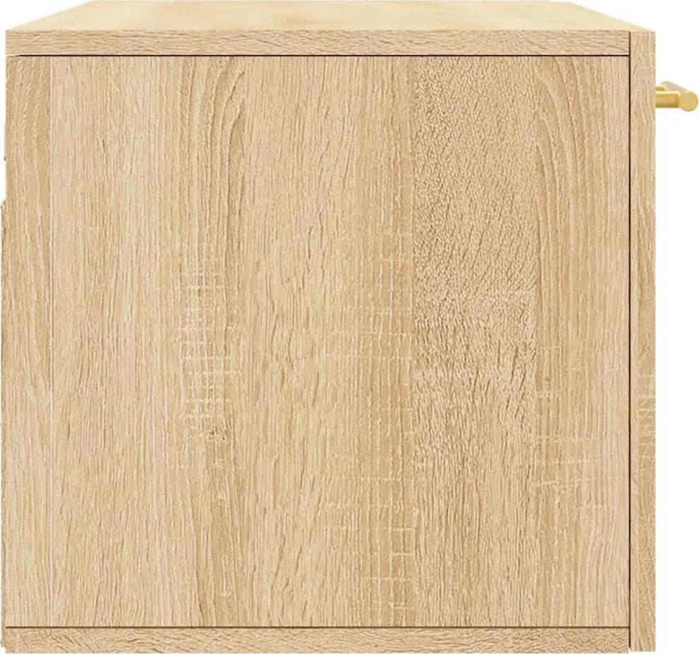 vidaXL Nástěnná skříňka 80 x 36,5 x 35 cm kompozitní dřevo [830063] Barva: Bílá