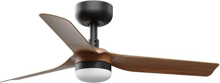 FARO 33823-1TW MINI PUNT S LED stropní ventilátor, černá/tmavé dřevo s DC motorem - FARO
