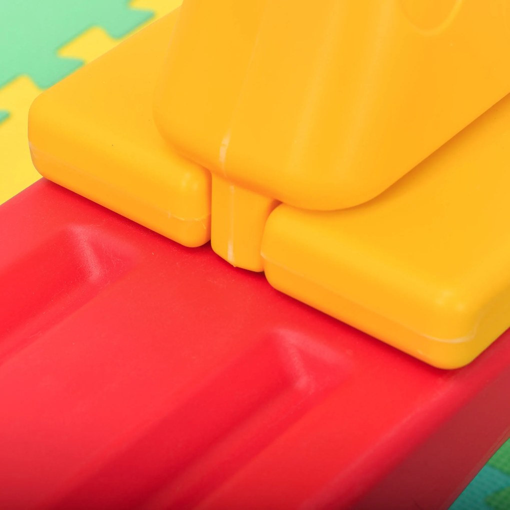 HOMCOM Houpačka na dětské houpací hračky s texturovanými držáky ve tvaru žirafy a opěradlem, nosnost 20 kg na sedadlo, pro vnitřní i venkovní použití…