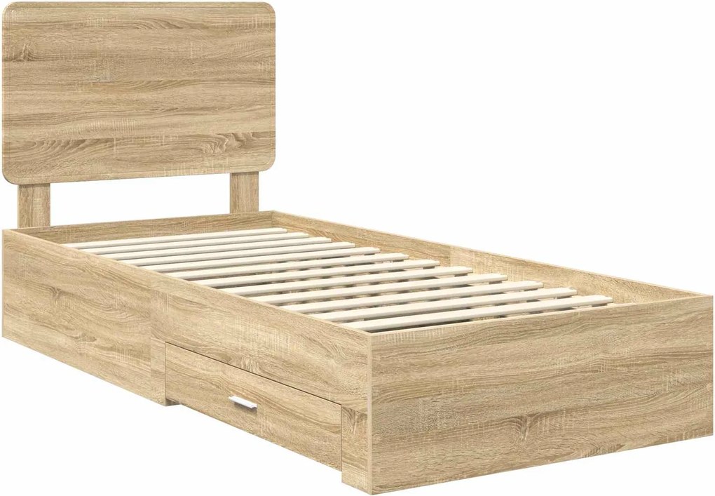 Rám postele se zásuvkou Sonoma dub 75 x 190 cm Kompozitní dřevo 3412848
