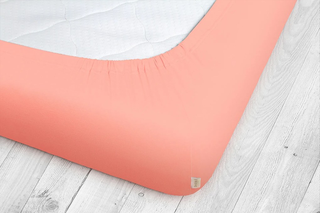 Jersey prostěradlo světle lososové na výšku matrace do 20 cm Velikost: 60 x 120