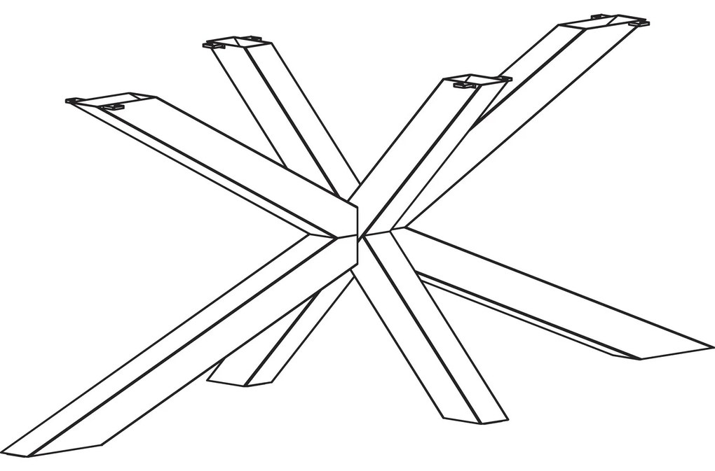 Havlíček truhlářství Jídelní dubový stůl Gaia - podnož surová ocel transparentní lak rozměr: 180x90 cm