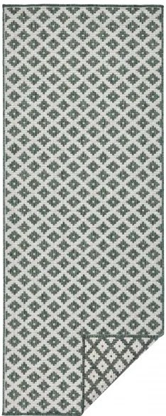 NORTHRUGS - Hanse Home koberce Kusový koberec Twin-Wendeteppiche 103125 grün creme – na ven i na doma - 80x350 cm