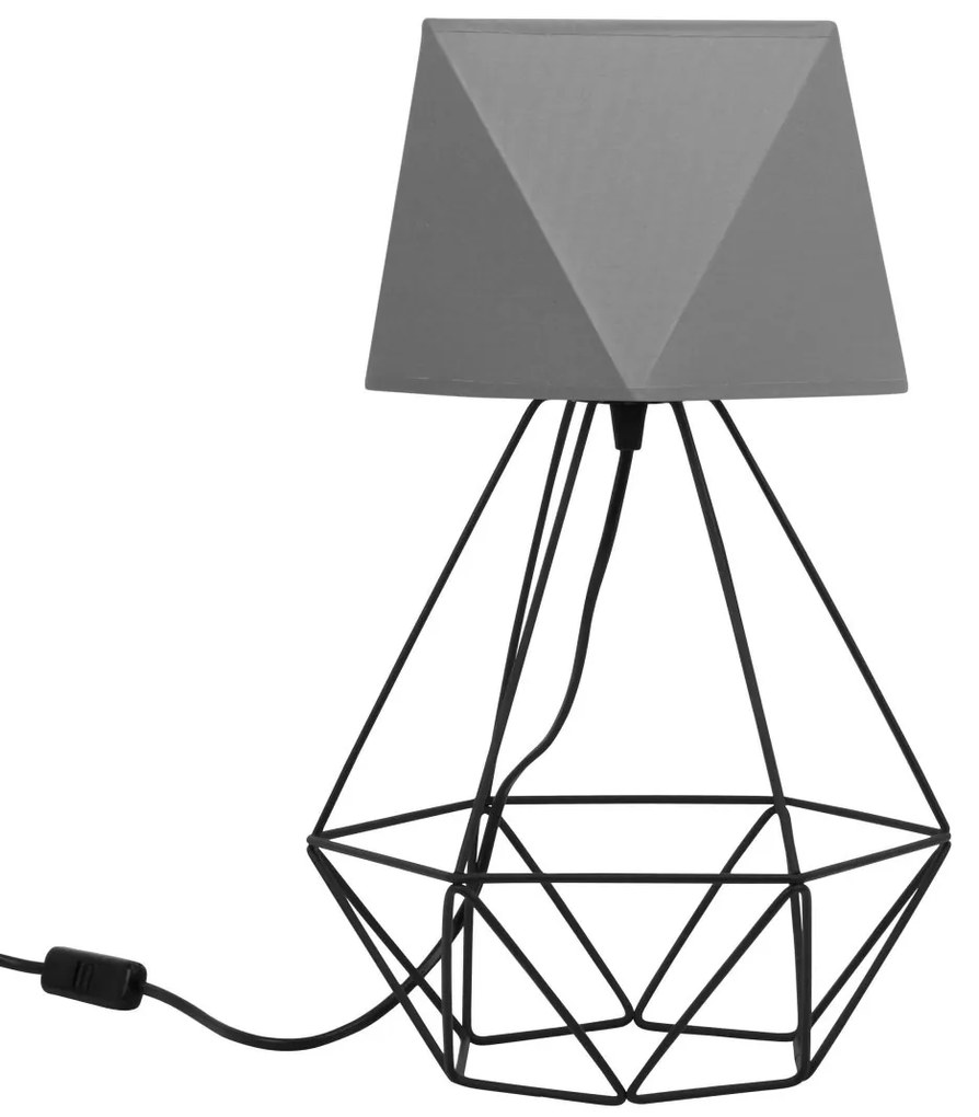 Stolní lampa DIAMOND, 1x textilní stínítko (výběr z 10 barev), (výběr ze 3 barev konstrukce), D