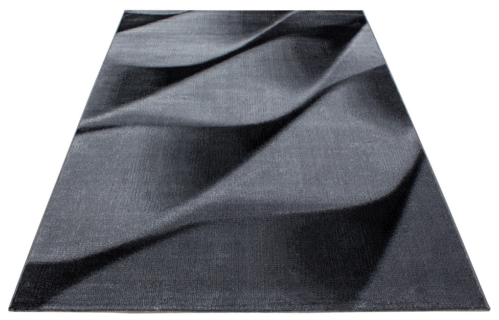 Ayyildiz, Kusový koberec Parma 9240 black, 80x300, šedá, chodba / předsíň