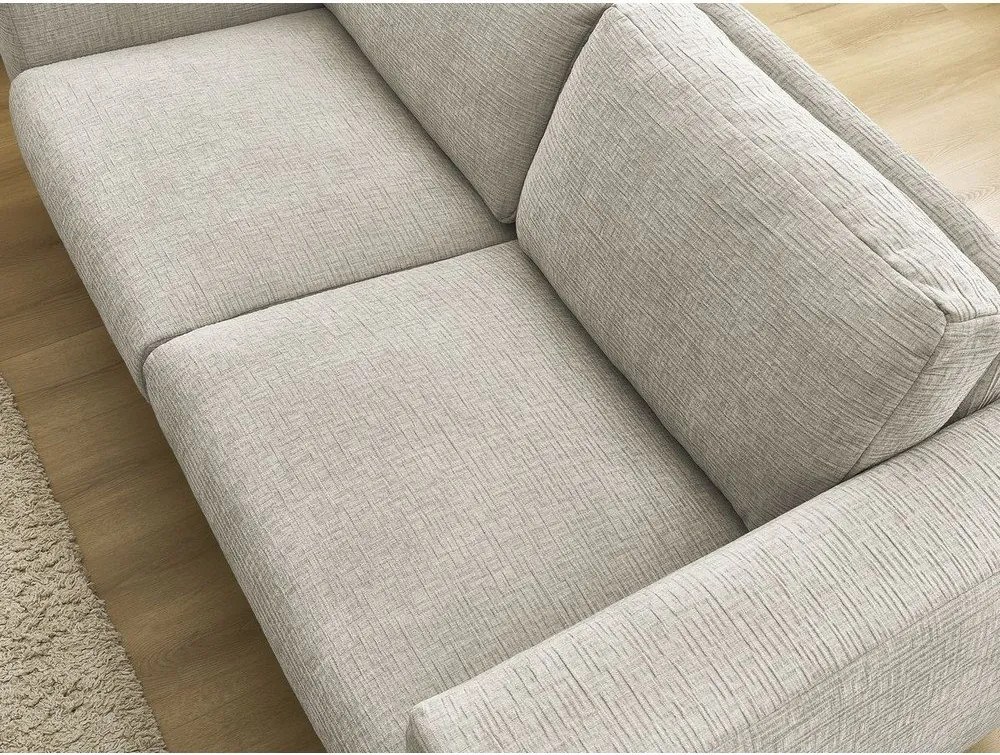 Béžová žinylková pohovka na každodenní spaní/rozkládací 220 cm Hugo – Bobochic Paris