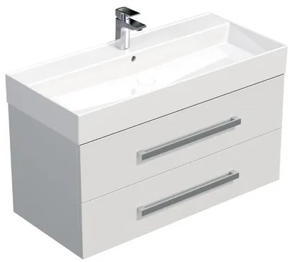 Koupelnová skříňka s umyvadlem SAT Cube Way 100x53x46 cm bílá lesk CUBE461002BISAT