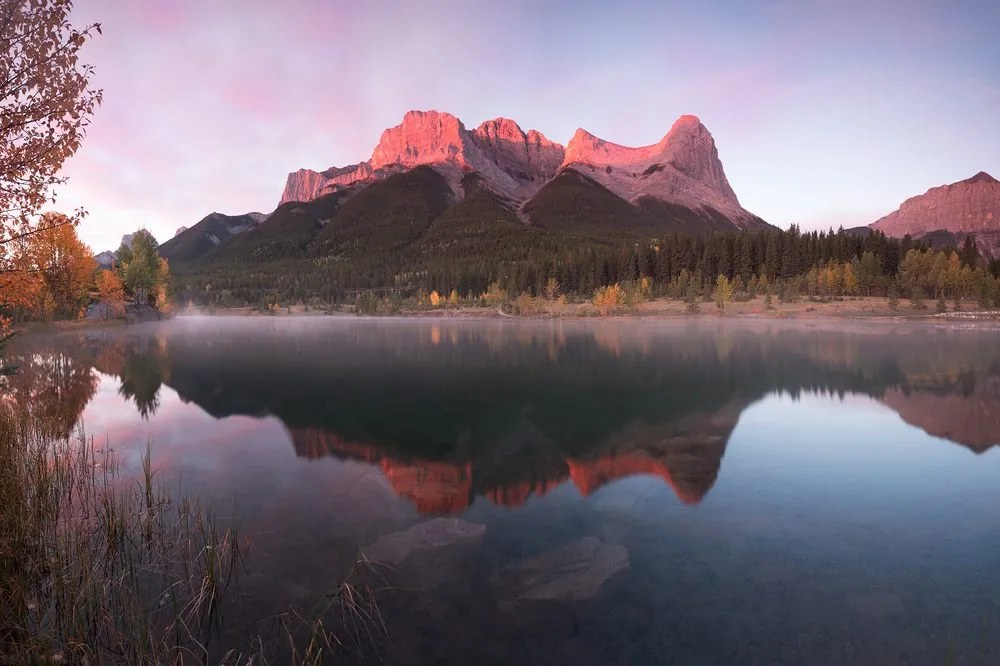 Fototapeta západ slunce nad Dolomity