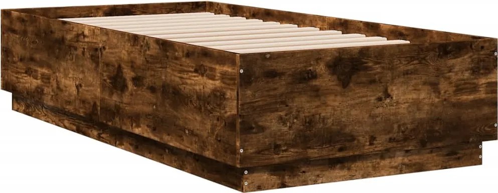 Rám postele kouřový dub 90 x 190 cm kompozitní dřevo 3209755