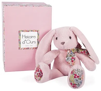 Doudou Histoire d´Ours Plyšový kamarád růžový králíček 25 cm