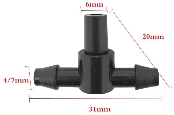 MXM T-spojka hadic pro 4 / 7 mm zavlažovací hadice