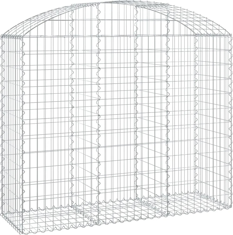 Klenutý gabionový koš 150 x 50 x 120/140 cm pozinkované železo 153456