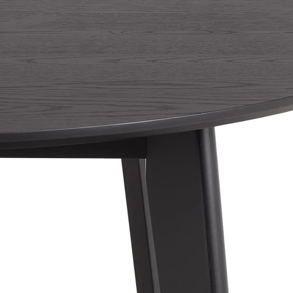 Kulatý jídelní stůl Roxby 120 cm černý