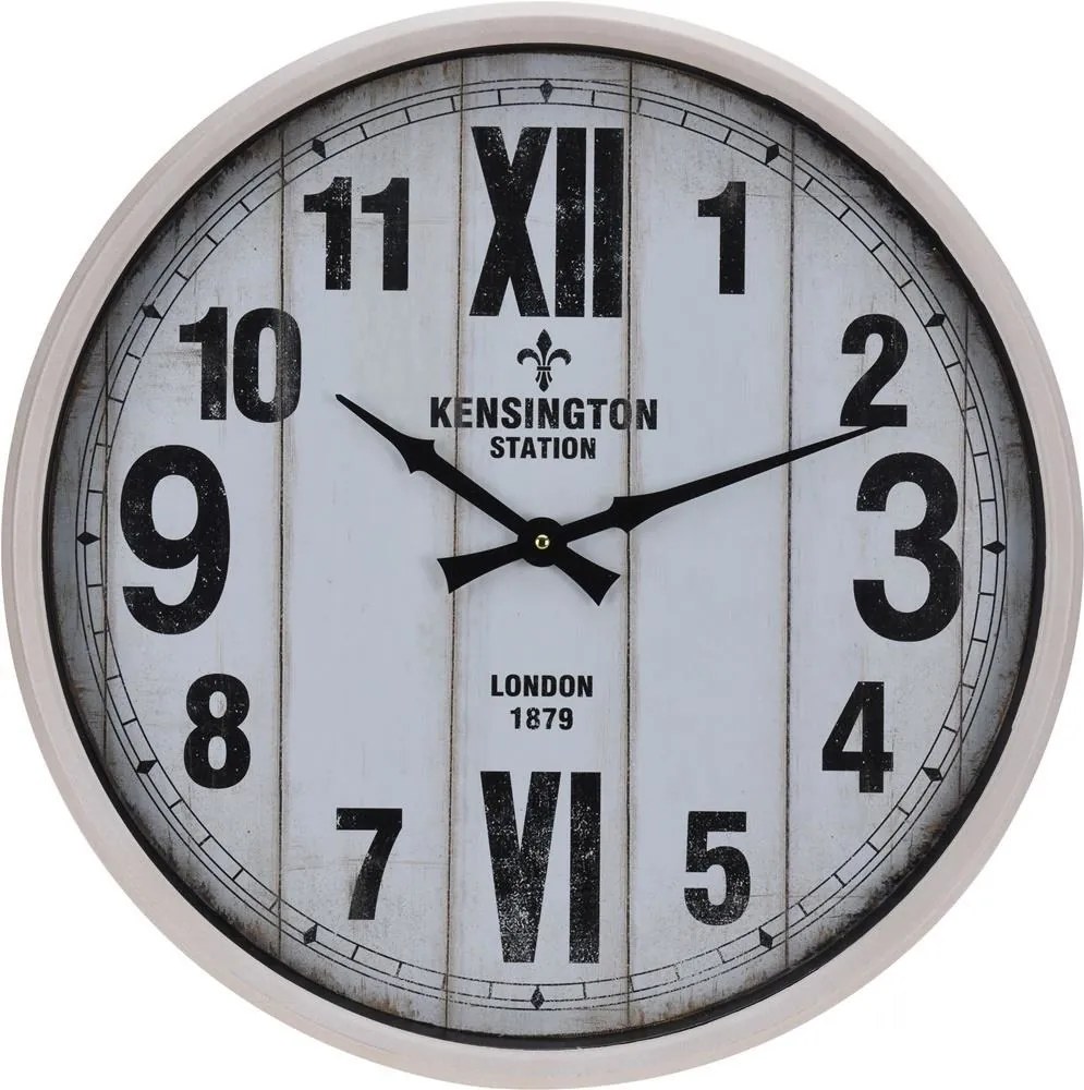 Nástěnné hodiny v kovovém rámu Kensington Station, 51 cm (5902973403725)