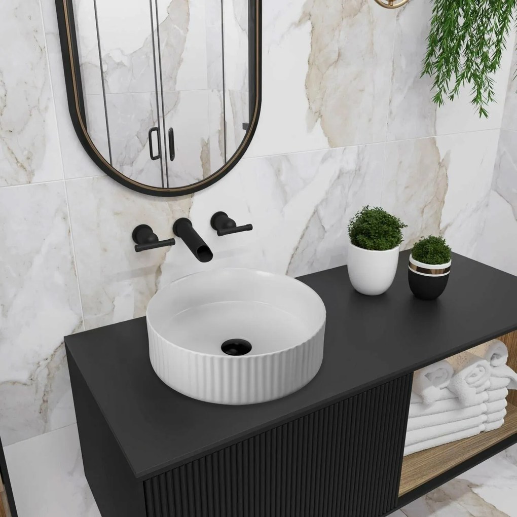 Rea Delia, umyvadlo na desku 360x360x110mm, bílá lesklá, REA-U0601