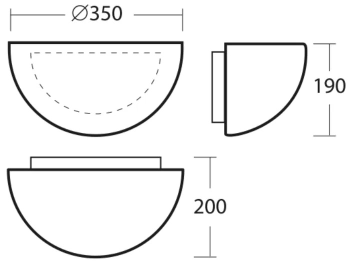 Osmont 41431 Nela 3, nástěnné svítidlo, 2x60W E27, opálové sklo
