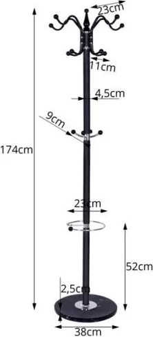 Stojanový věšák SPRINGOS BARON bílý