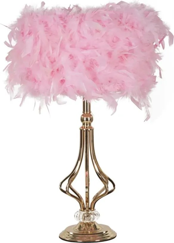 Stolní lampa Tarty 54 cm růžovo-zlatá