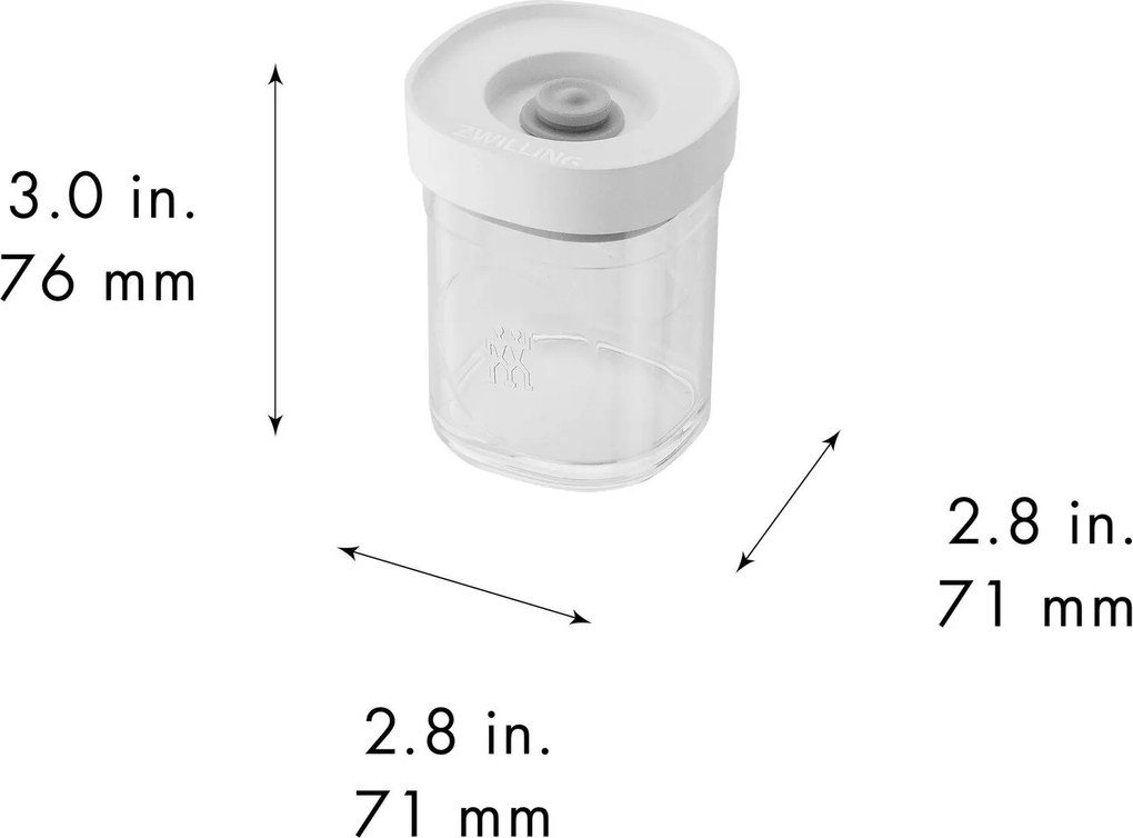 Vakuové dózy na koření ZWILLING FRESH&SAVE CUBE XS SET/3ks 120ml