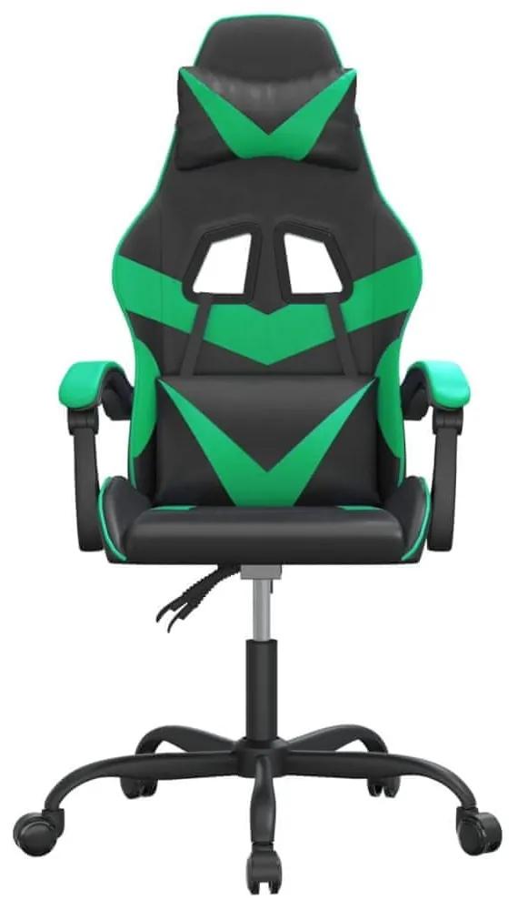 Petromila Herní židle černá a zelená umělá kůže