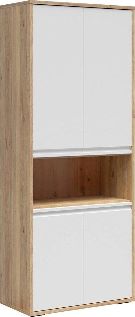 XXXLutz SKŘÍŇ NA ŠANONY, bílá, barvy dubu, 80/198/41 cm Carryhome - Regály na šanony - 002427031603