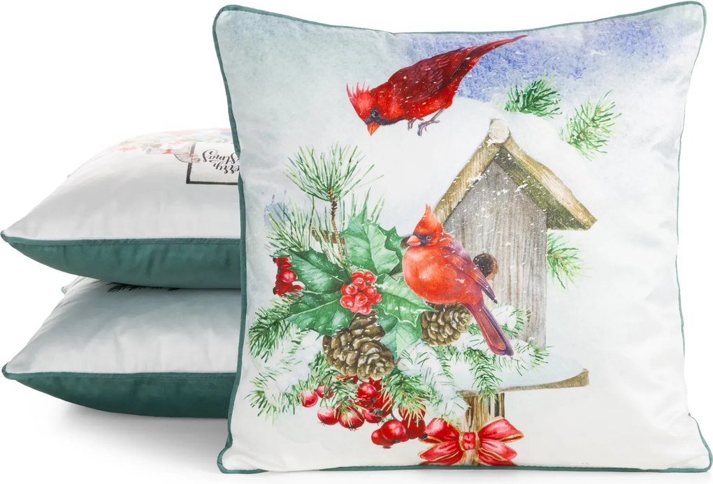 VÁNOČNÍ DEKORAČNÍ POVLAK NA POLŠTÁŘ COZY2 45X45 CM VZOROVANÝ