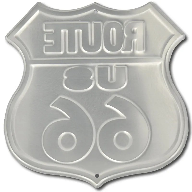 Plechová cedule Route 66 shield US Flag 30cm x 30 cm,