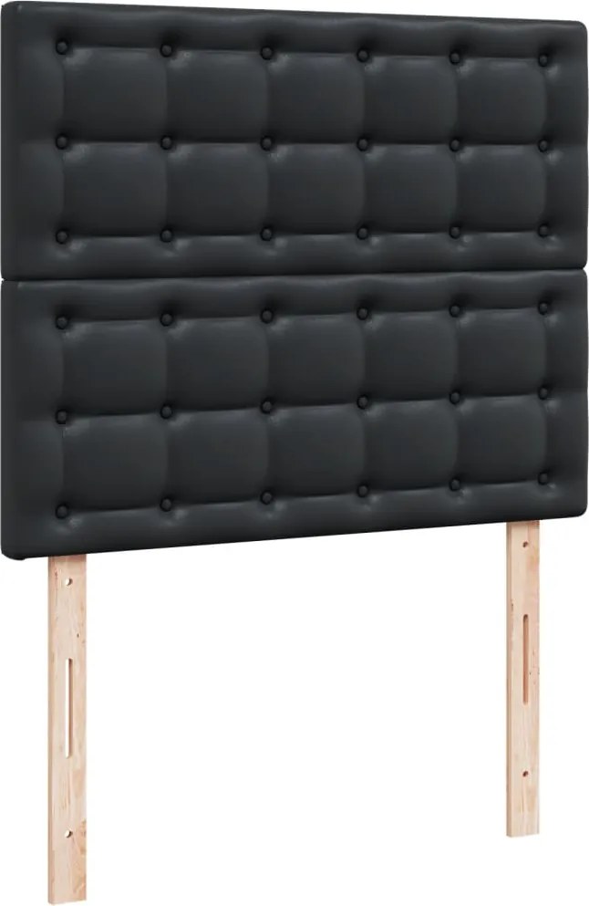 Box spring postel s matrací černá 120 x 200 cm umělá kůže 3293016