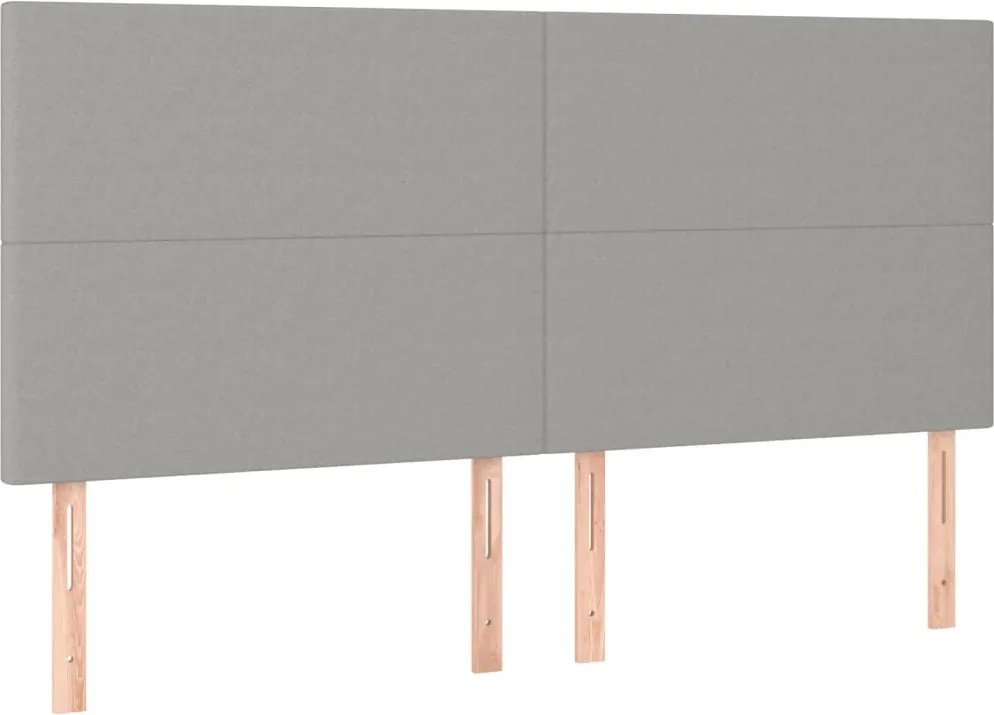 Box spring postel s matrací světle šedá 160 x 200 cm textil 3136445