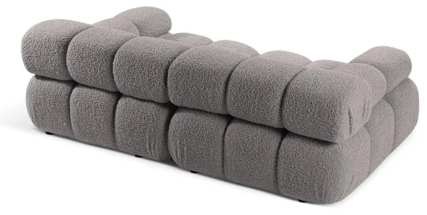 Světle šedá modulární pohovka z textilie bouclé 188 cm Bellis – Micadoni Home