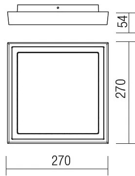 Redo group Redo Bezel, venkovní stropní svítidlo LED 25W 3000K, rezavohnědá, 27 x 27 cm, IP54