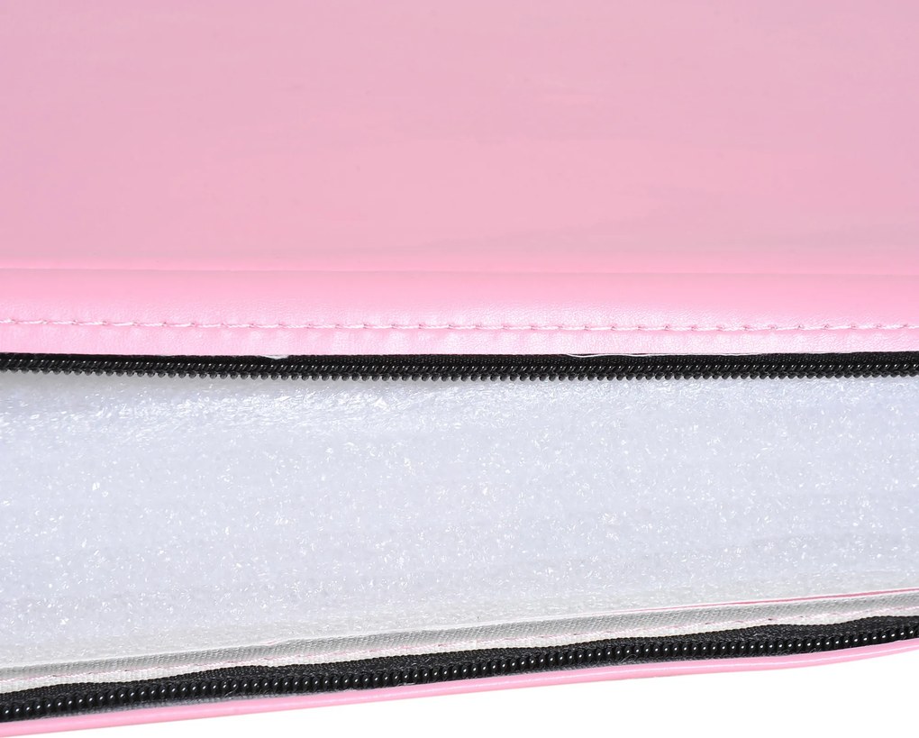 HOMCOM Skládací Cvičební Podložka pro Gymnastiku, Jógu a Pilates 180L x 60W x 5H cm Růžová