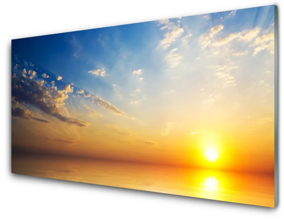 akrylový obraz Východ Mraky Krajina 125x50 cm