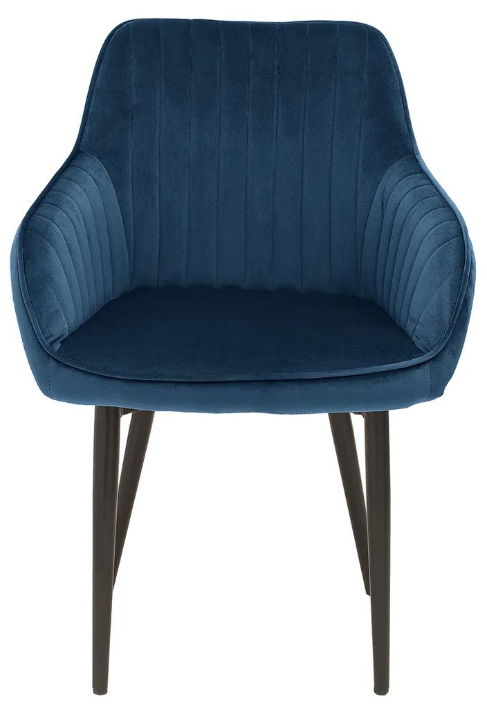 Noble Home Jídelní židle Trin, samet, královská modrá