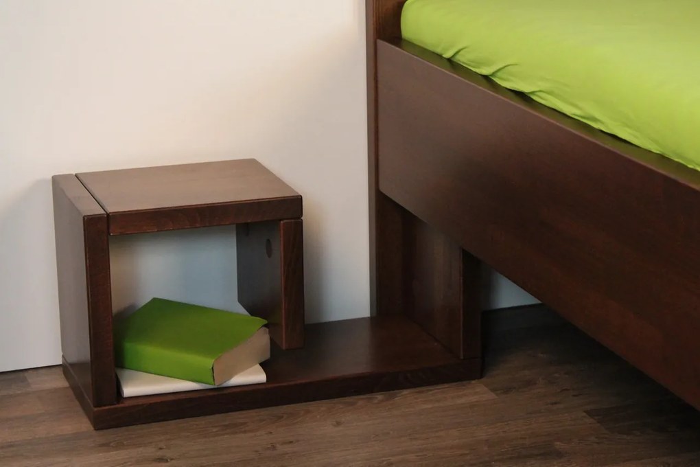 Zvýšená buková postel s úložným prostorem - Naomi Supra   ,  180x200 cm
