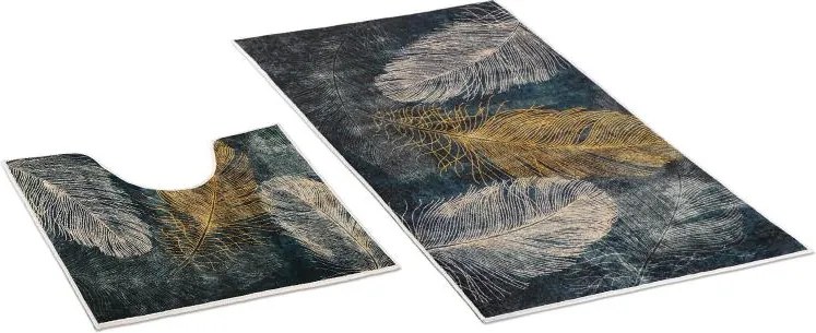 Bellatex 3D tisk sada Šedá 60x100 cm, 60x50 cm (SADA)