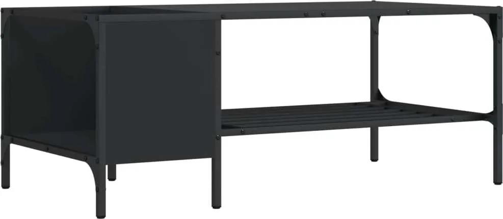 vidaXL Konferenční stolek s regálem 100x51x40 cm kompozit [837732] Barva: kouřový dub