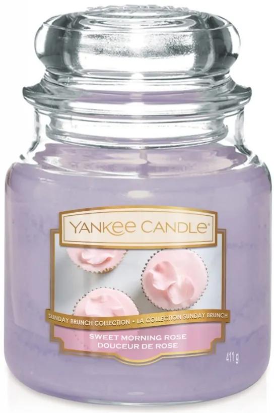 Vonná svíčka Yankee Candle Sweet Morning Rose classic střední 411g/90hod
