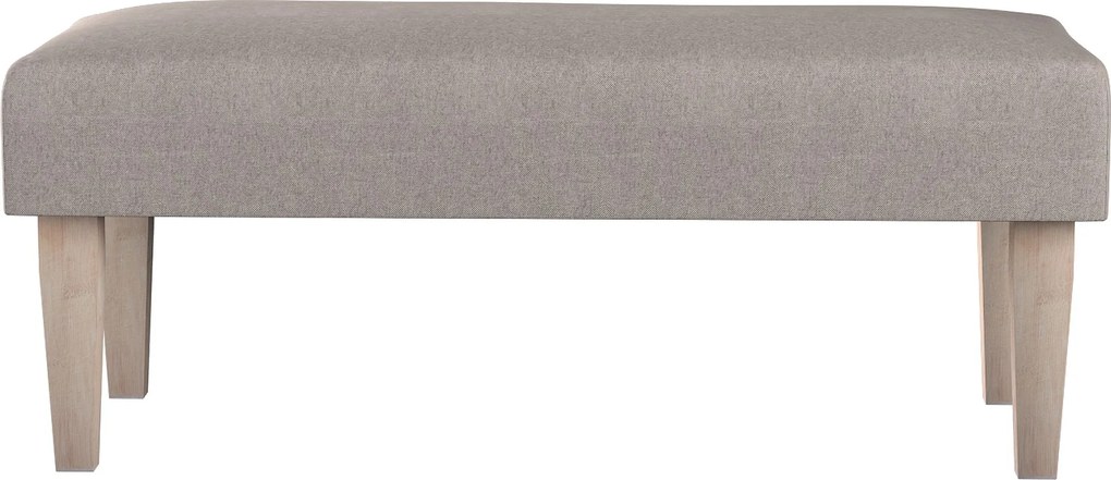 Dlouhá lavička 100x40cm barva béžová látka pletený vzor
