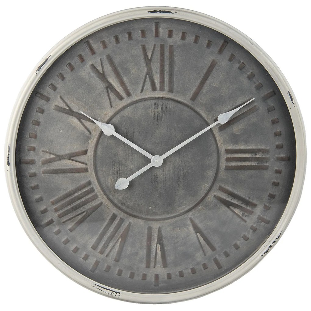 Nástěnné hodiny s patinou - Ø 60*6 cm