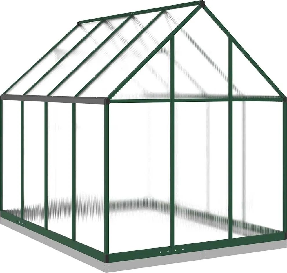Skleník s podkladovým rámem zelený 224 x 169 x 202 cm hliník 3266324
