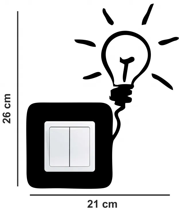 Samolepka na vypínač - Žárovka - PopyDesign